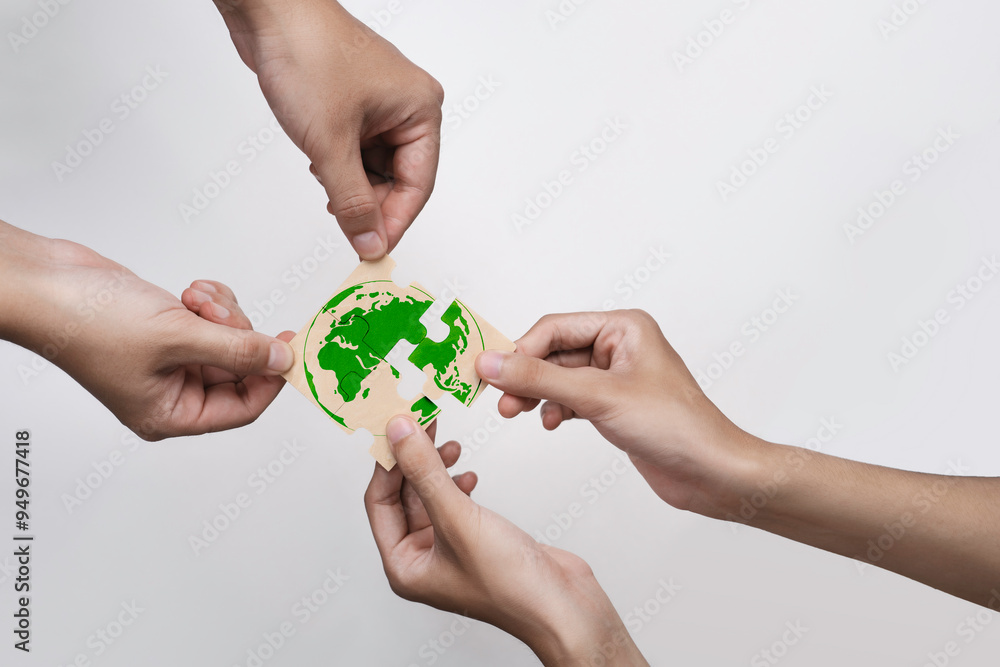 World environment day. Business, corporate and community cooperation ...