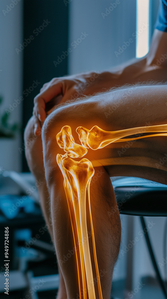 Anatomical Visualization of Human Legs Highlighting Bone Structure ...