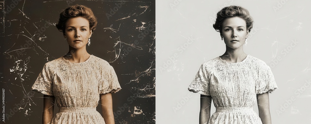 Smart image processing tool enhancing and restoring old photos ...