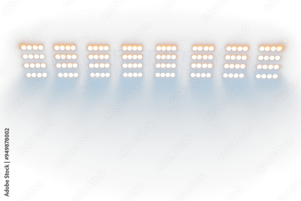 Stadium lights Effect on transparent background, Bright Stadium Lights ...