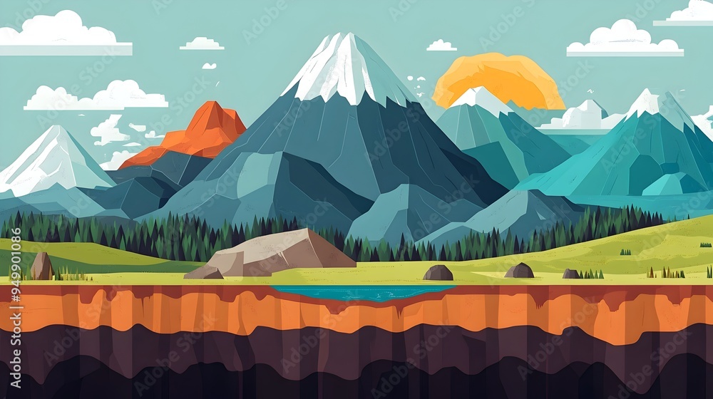 Detailed flat image infographic illustrating the scientific process of ...