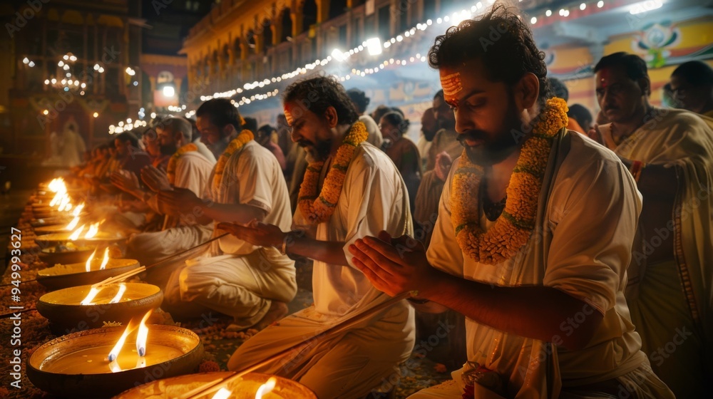 Ganges Aarti Festival . Priests and officiants guide the Ganga Aarti ...