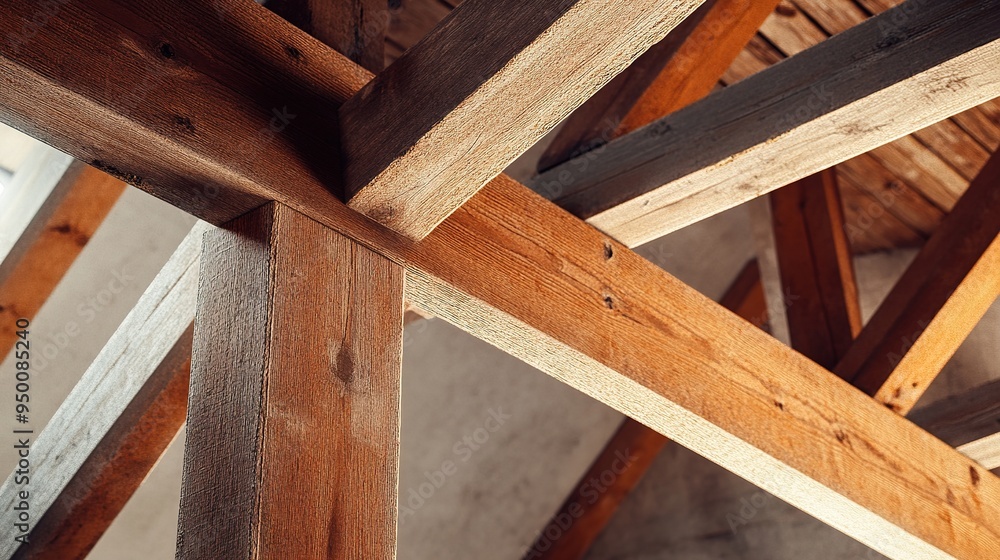 Oak-toned MDF Panels and Imbuia-Hued Wooden Beams Blending in a Modern ...