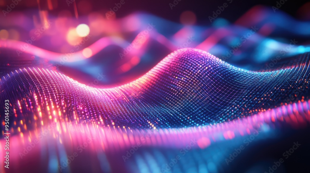 Visual representation of interference patterns in a hologram, with ...
