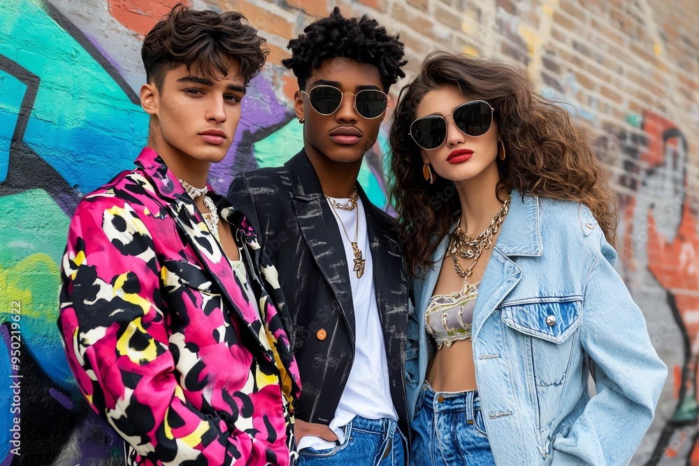 80s style street fashion with oversized blazers and shoulder pads ...