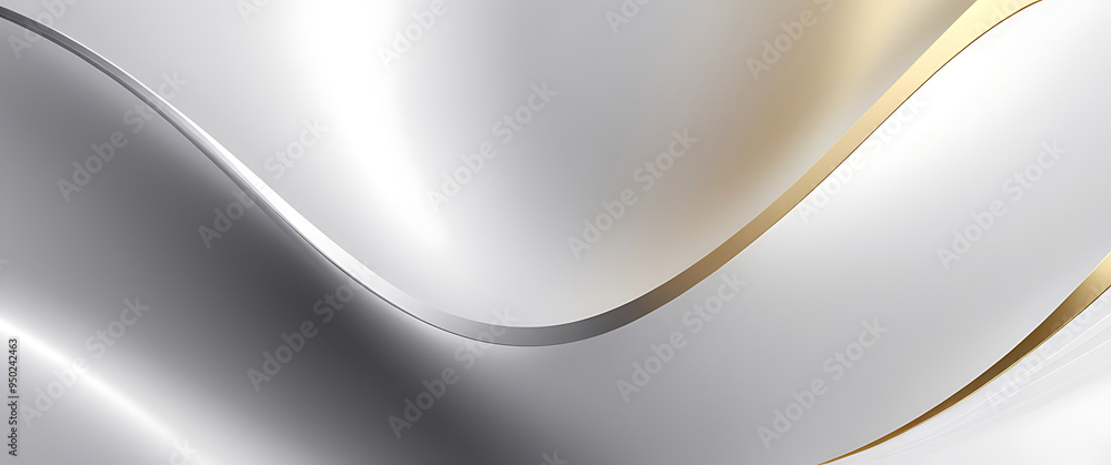 Abstract white gold Gradient background luxury with golden line wave ...