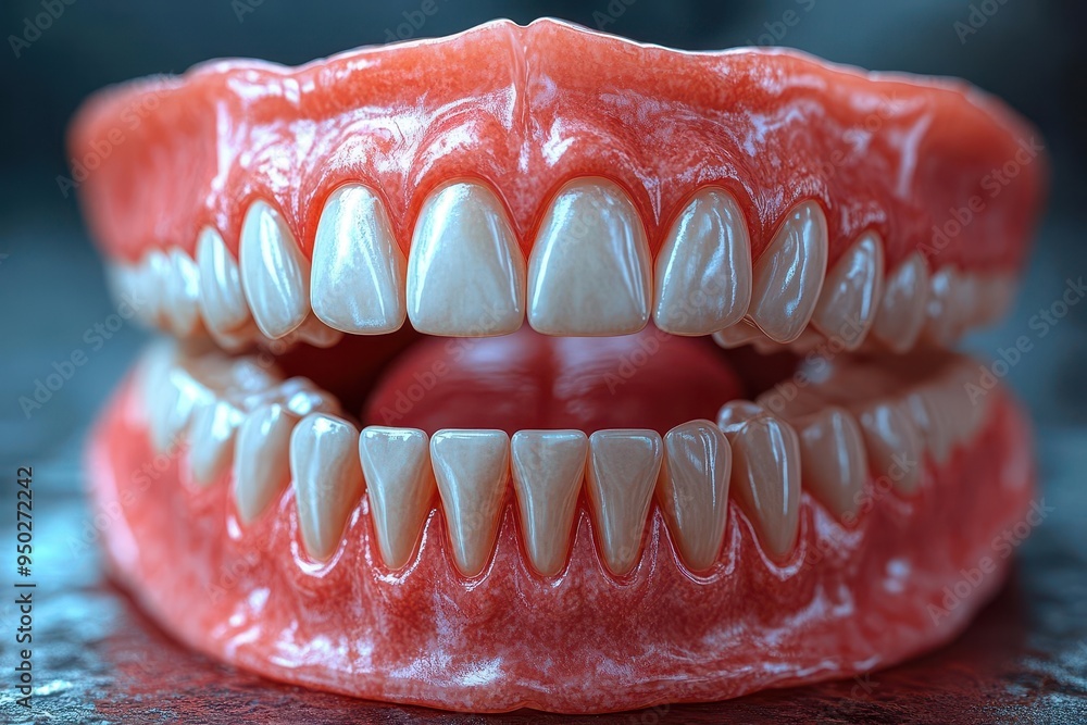 hyperrealistic 3d render of human mouth interior detailed teeth gums ...