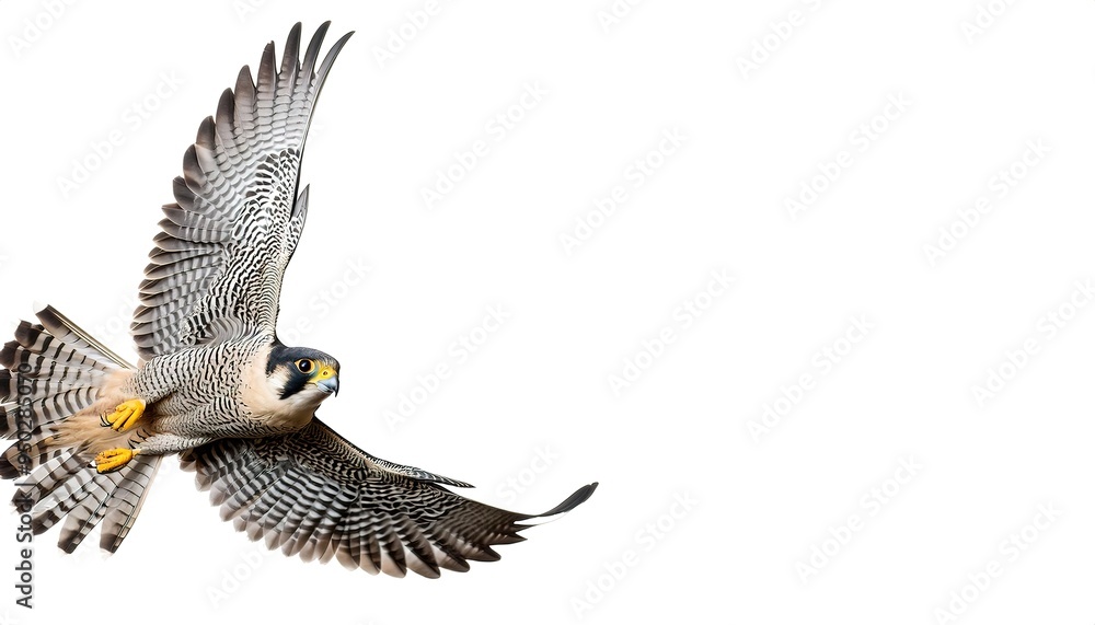 peregrine falcon or duck hawk - Falco peregrinus - with grey colored ...