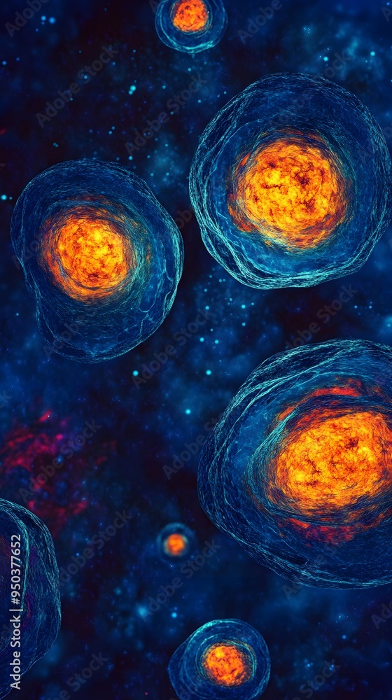 Ilustración de Stock Cellular Mitosis: Visual representation of ...