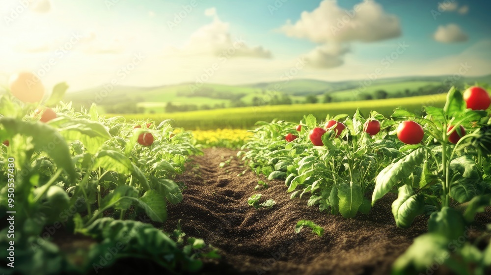 Beautiful scenes of vegetable agriculture, from seedlings to harvest ...