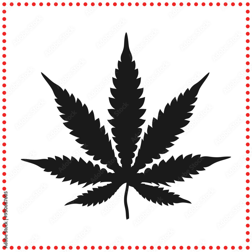 Professional Marijuana Leaf Silhouette Vector for Branding Solutions ...
