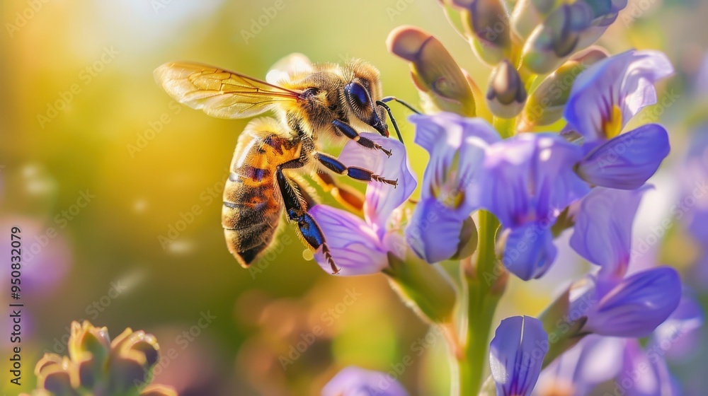 Pollinator-friendly cover crops bloom in a vibrant garden attracting ...