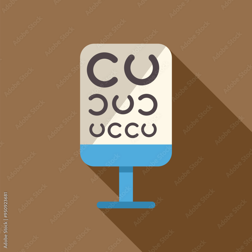 Snellen chart, commonly used for eye examinations, is displaying ...