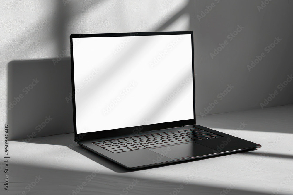 Minimalist laptop screen template png mockup, transparent design Stock ...