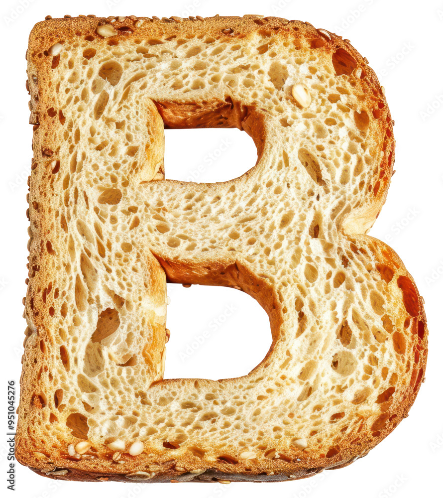 PNG Toasted bread letter B Stock Photo | Adobe Stock