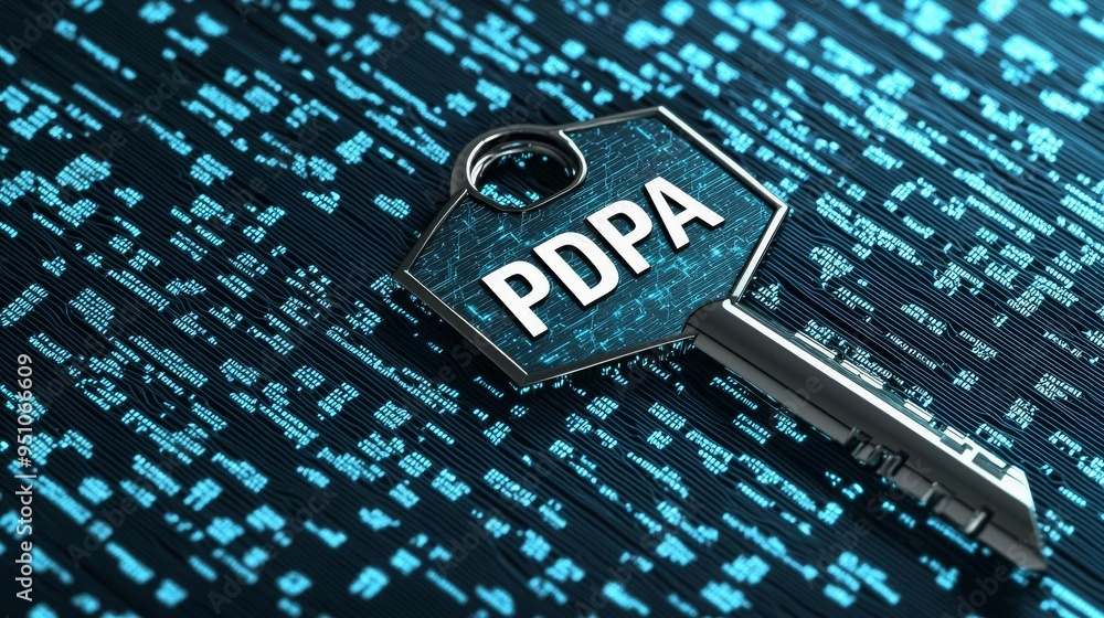 PDPA PERSONAL DATA PROTECTION ACT enforcement Padlock with "PDPA" text ...