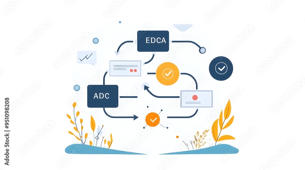 Detailed Infographic Flowchart Illustrating the Four Stages of the PDCA ...