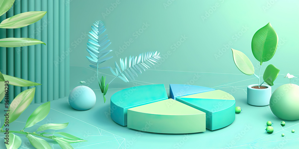 An elegant pie chart displaying product inventory levels by category ...
