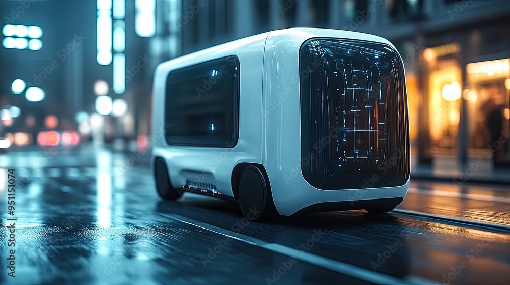 Autonomous delivery bot with secure storage compartment, compact and ...