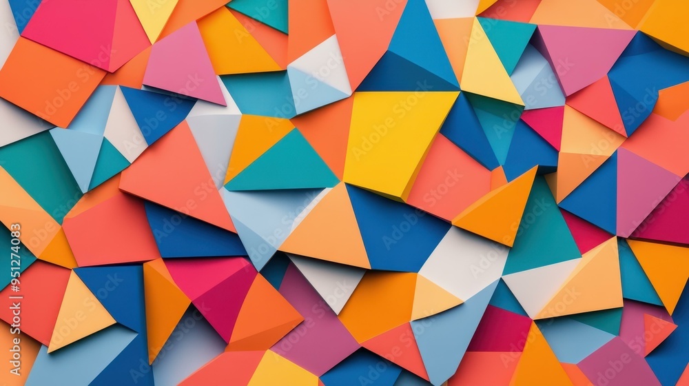 Dive into vibrant low poly designs with colorful triangles, perfect for ...