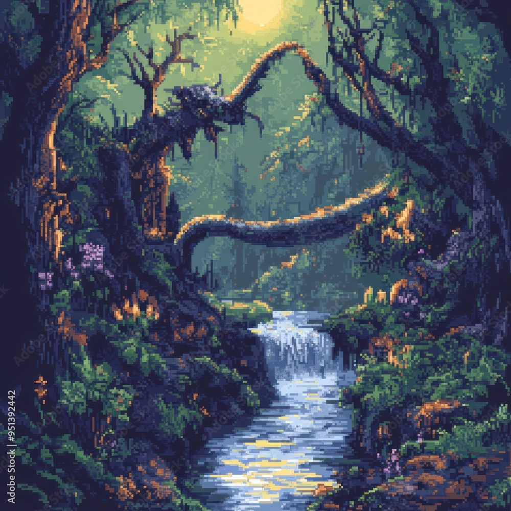 dragon, animal, china, asia, art, symbol, pixel art, ancient, golden ...