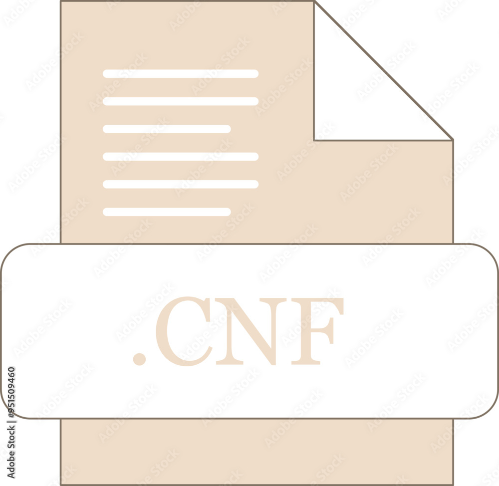 CNF File extension icon fill with minimal colors Stock Vector | Adobe Stock