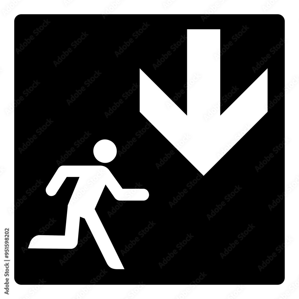 ISO emergency and first aid safety signs_evacuation route_symbol and ...