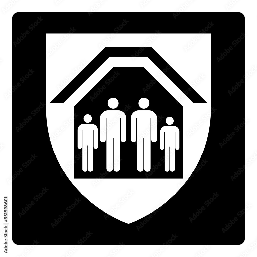 ISO emergency and first aid safety signs_protection shelter_symbol and ...