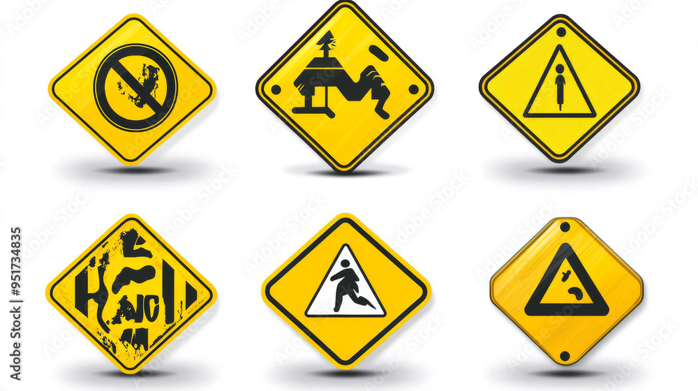 Vector signs and plates for warning, caution, and danger alerts ...
