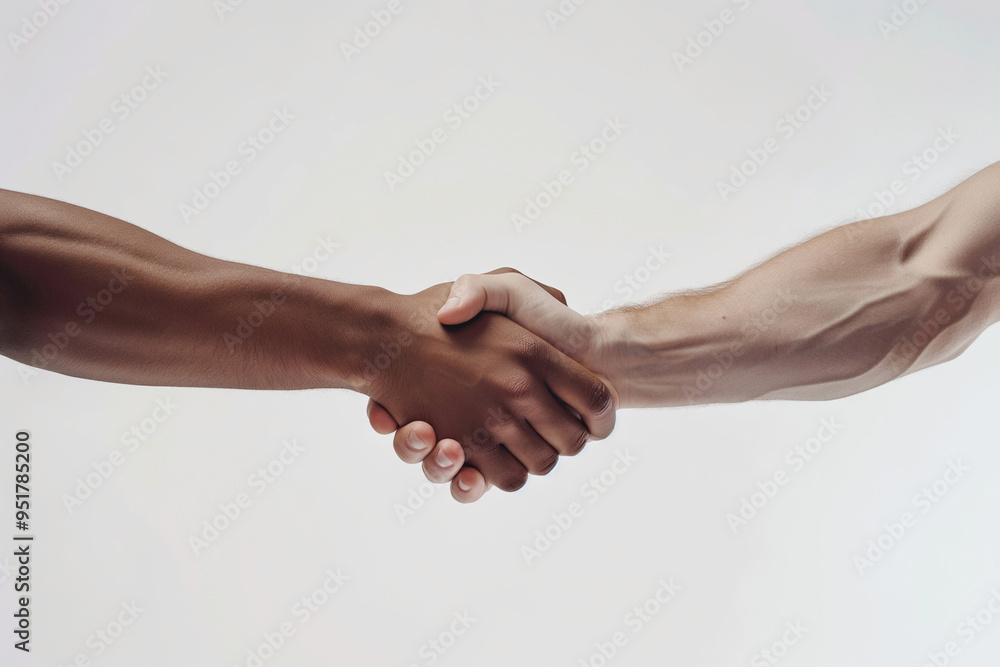Close-Up of Two Men Shaking Hands, Unity and Teamwork Concept, Athletes ...