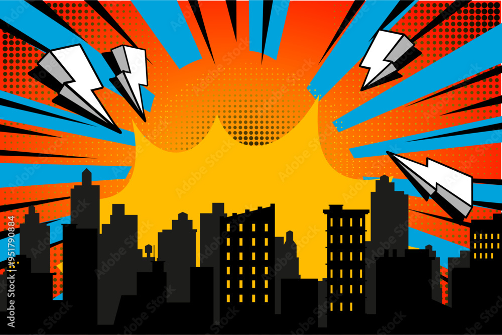 comic zoom background vector free Stock Vector | Adobe Stock
