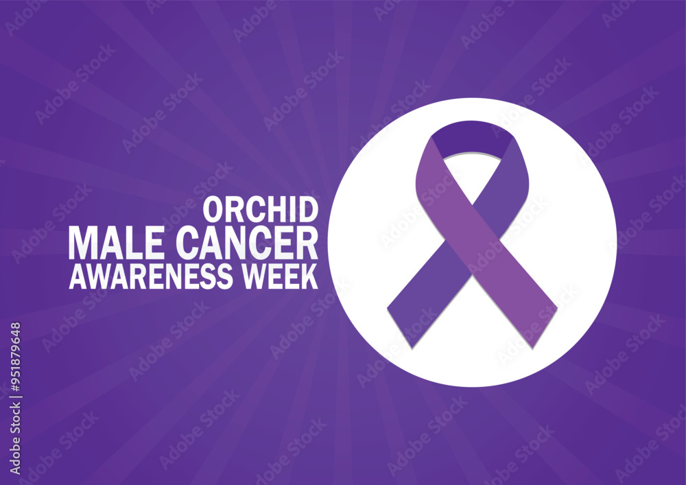 Orchid Male Cancer Awareness Week wallpaper with shapes and typography ...