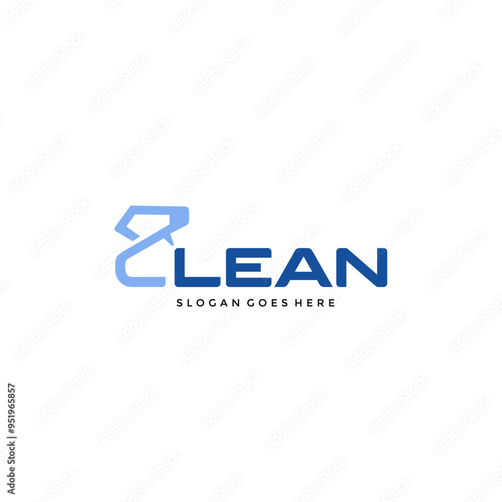 clean word sign logo with spray. Creative word sign vector illustration ...