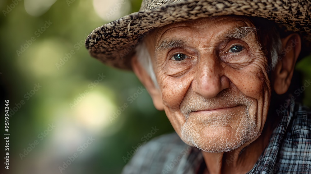 88. An elderly person showing gratitude with a gentle smile and ...