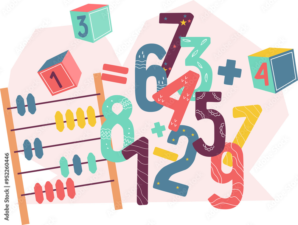 Numbers and counting banner design for kids educational projects and ...