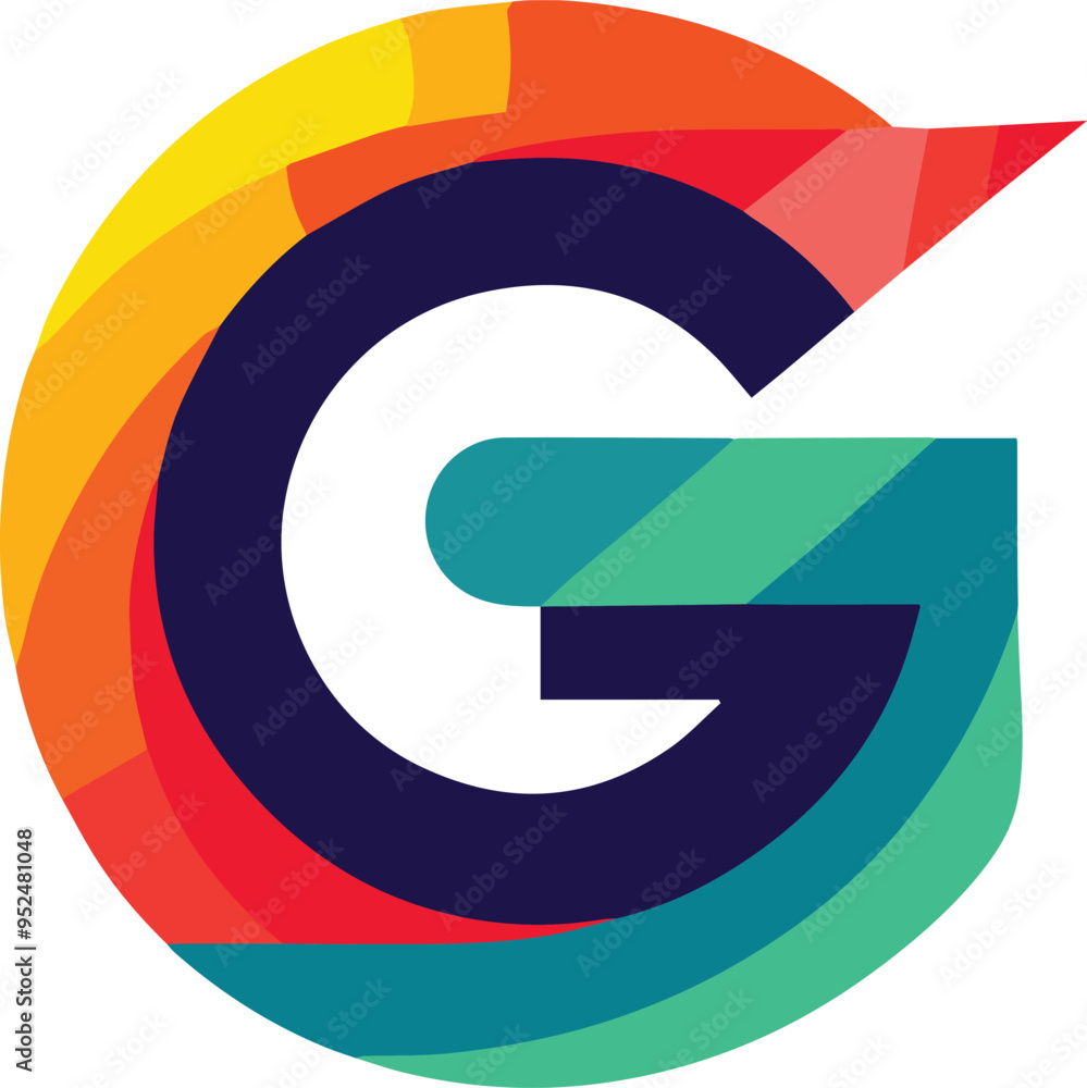 Bold capital letter G Graphic alphabet symbol for logo, Poster vector ...