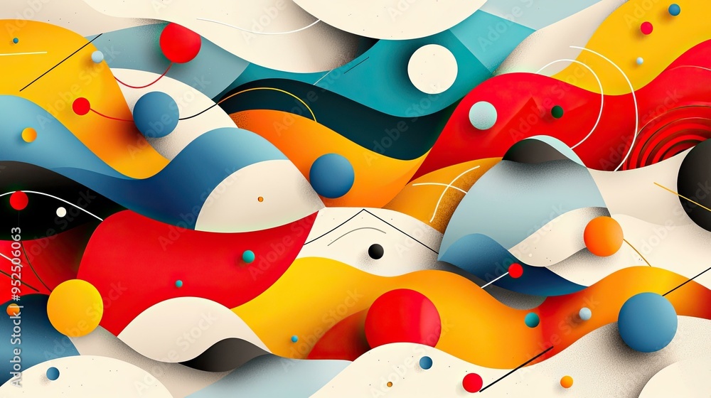 Explore a bold and dynamic abstract pattern that seamlessly blends ...