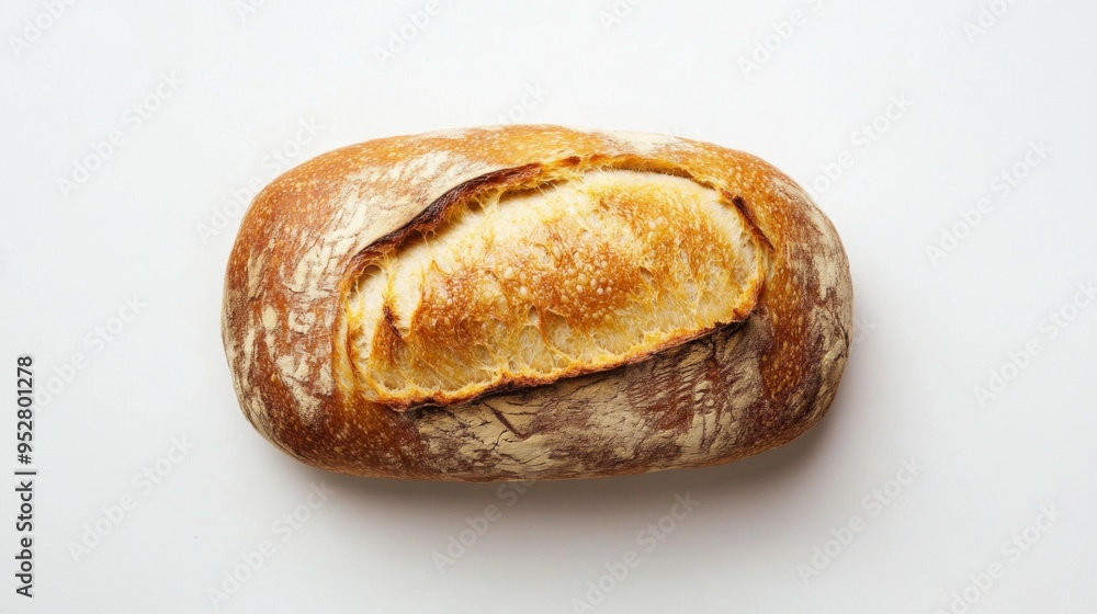 High-resolution image of a loaf of bread with a perfect rise and golden ...