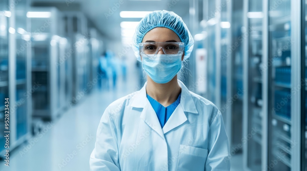 Biopharmaceutical engineer performing cell line development for protein ...