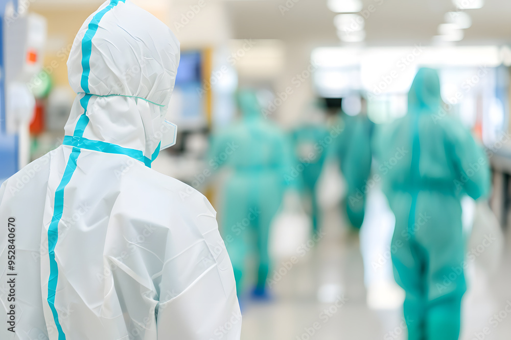 Cleaning Team Disinfecting a Medical Room | Professional Sanitation and ...