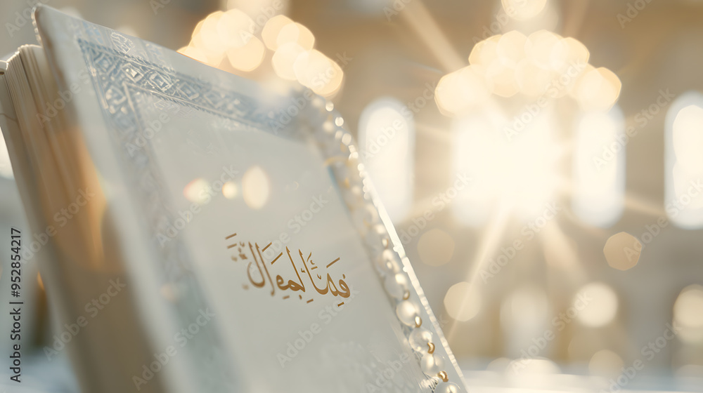 Islamic Concept - The Holy Al Quran with Written Arabic Text | Sacred ...