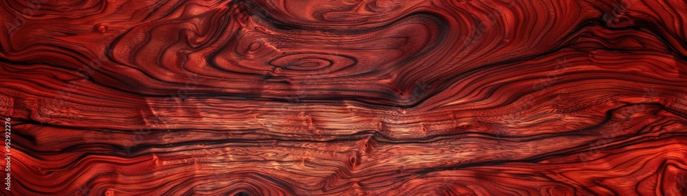 Polished padauk wood with bright red tones and fine grain, ideal for ...