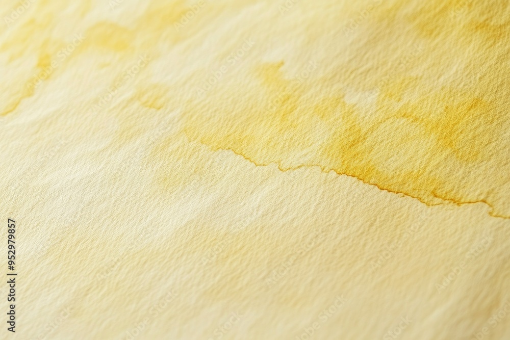 Paper texture background, Light Yellow Watercolour Paper grain fin with ...