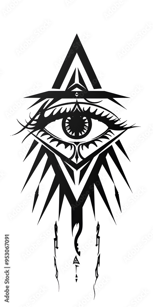 Tribal Triangle Eye Tattoo symmetry very simple traditional tattoo ...