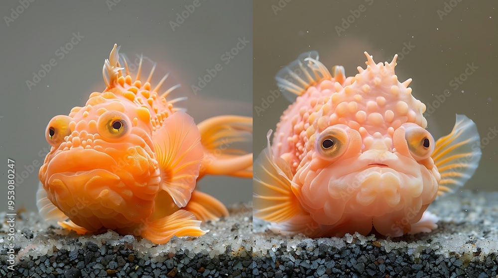 Blobfish comparison in a pressurized tank vs. depressurized state ...