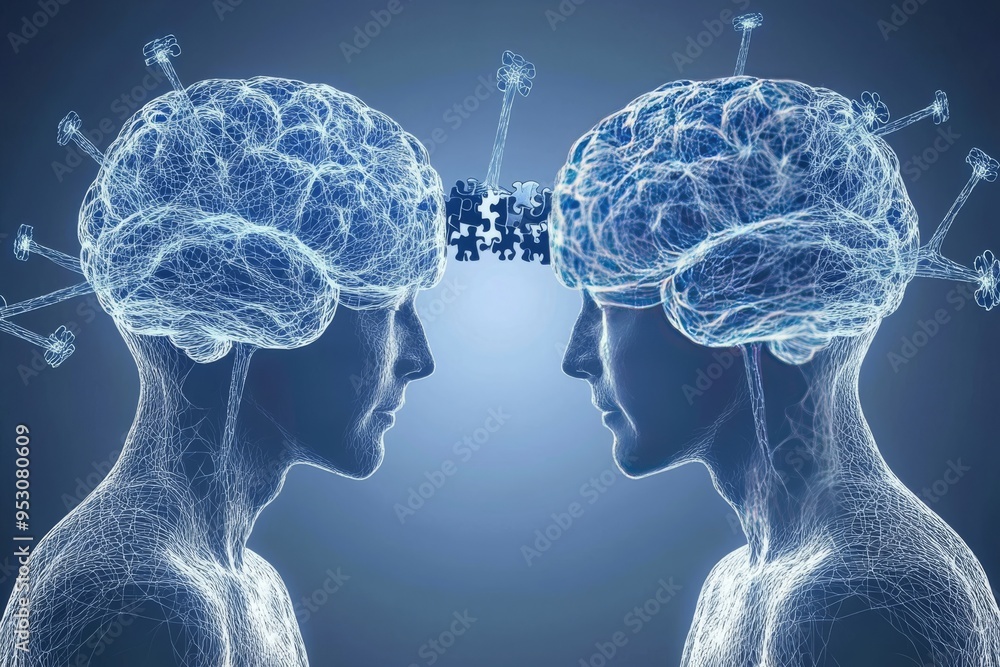 Neural Harmony A Couple in Perfect Cognitive Sync Visualized through a ...