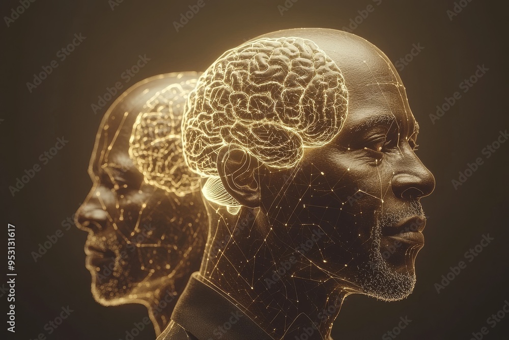 Relationship positivity Golden figures of a diverse group of people ...
