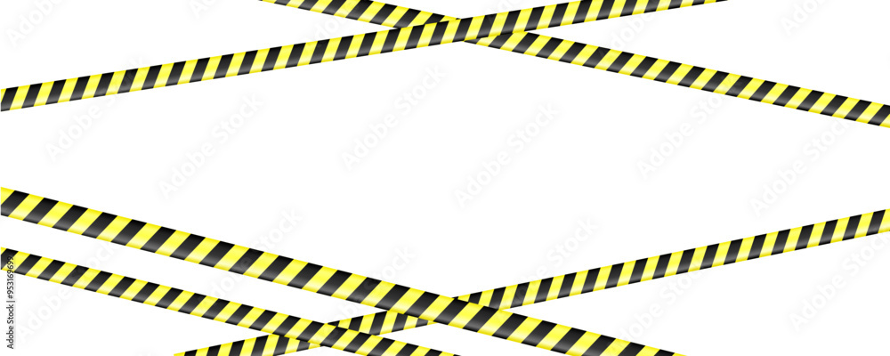 security yellow black danger police line, Safety danger signs. Warn ...