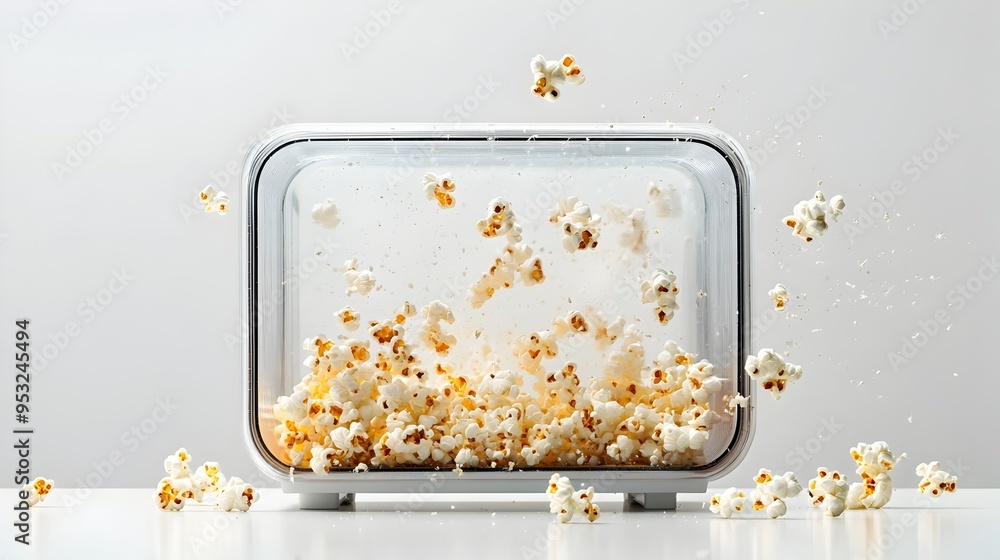 Cross section Diagram of Microwave Popcorn Maker Showing Heating and ...