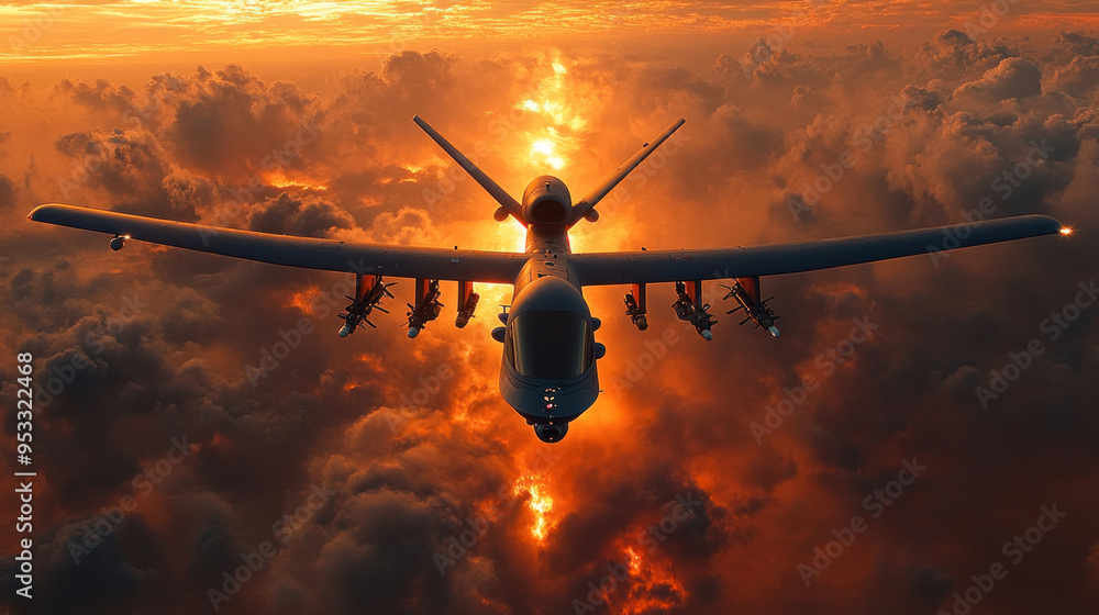 Advanced military drones in action, highlighting the role of unmanned ...
